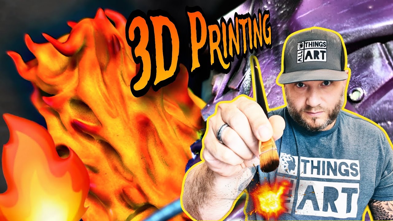 HOW TO PAINT FIRE 🔥 AIRBRUSHING A FIERY EXPLOSION ON YOUR 3D PRINTS ...