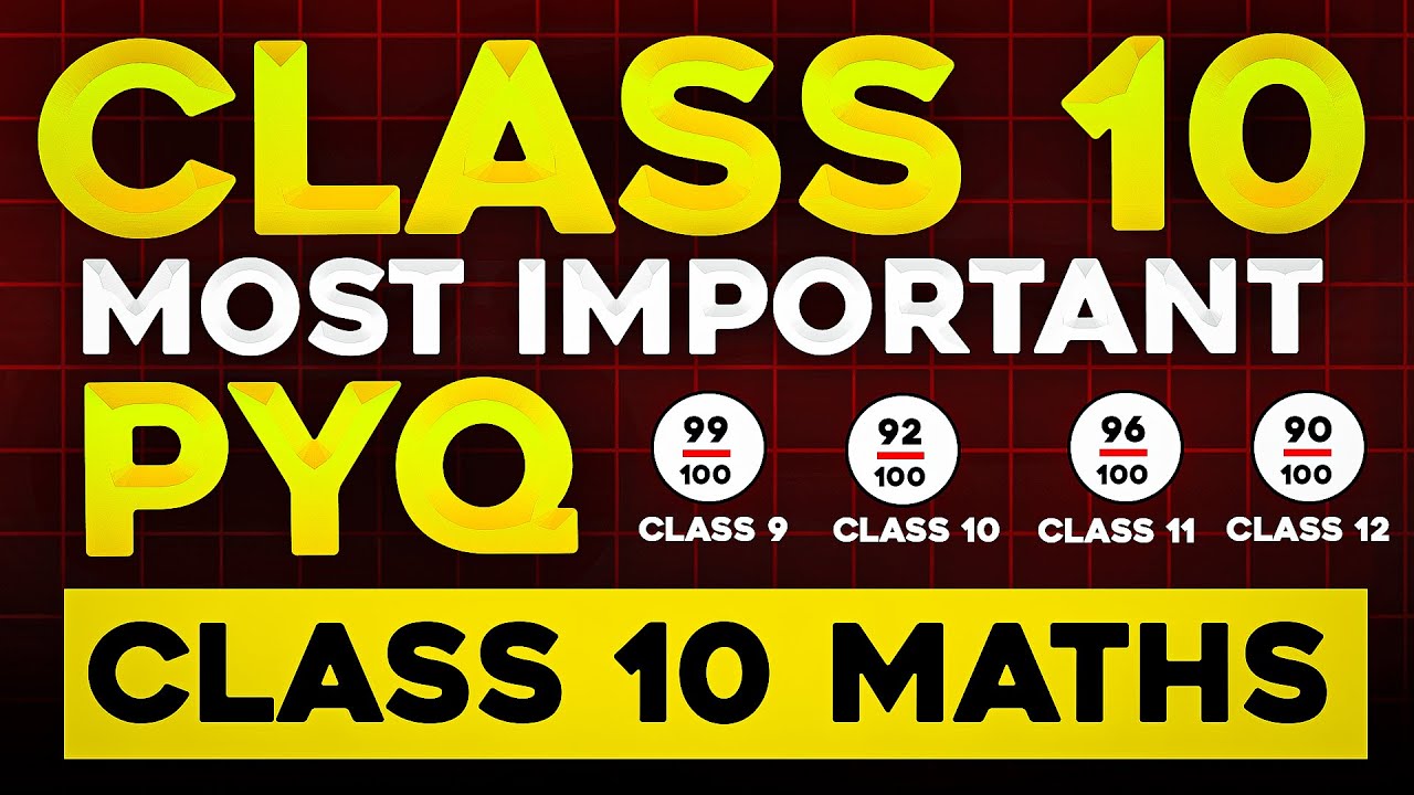 Most Repeated Previous Year Questions | CBSE Class 10 Math | Gourav ...