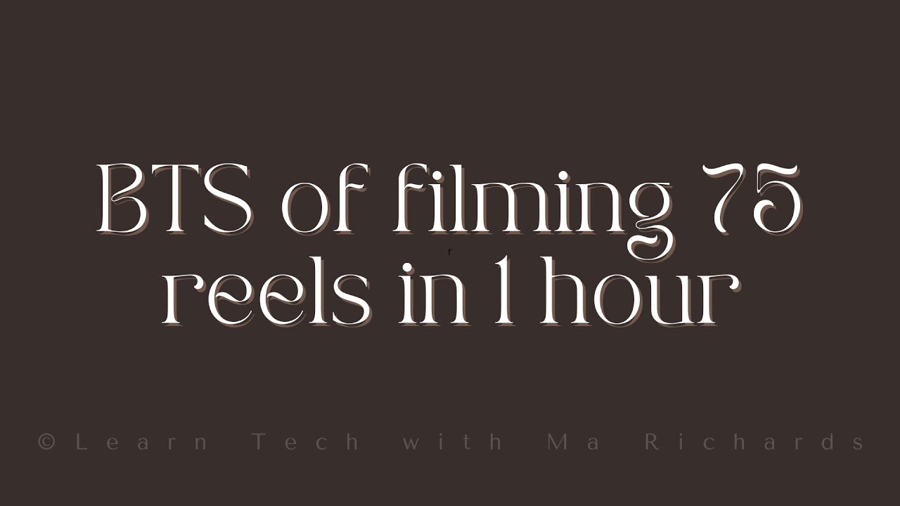 BTS of filming 75 reels in 1 hour - YouTube