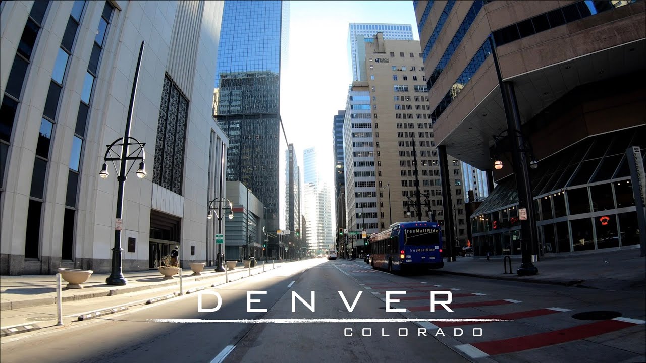 Driving Downtown DENVER, COLORADO - 4K Street View City Tour - YouTube