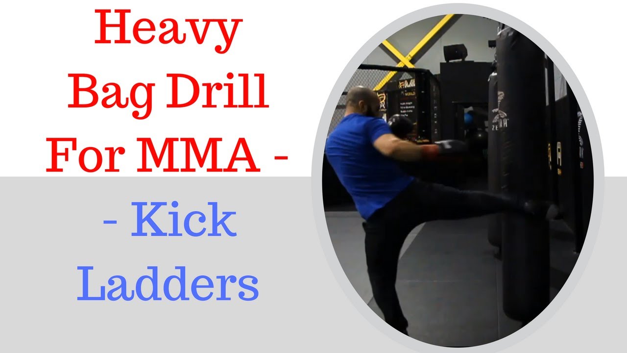 Proven punching bag workout for MMA-- Kick ladders - YouTube