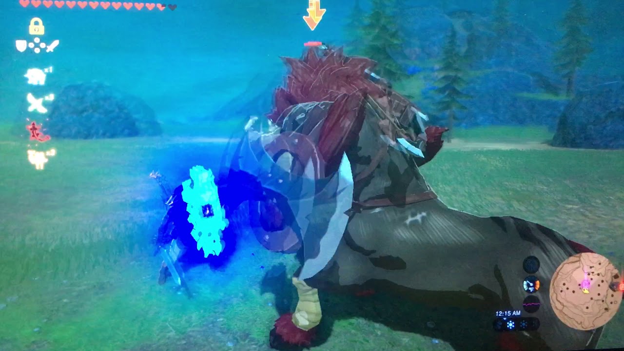 Fighting a Lynel in the legends of Zelda breath of the wild. - YouTube
