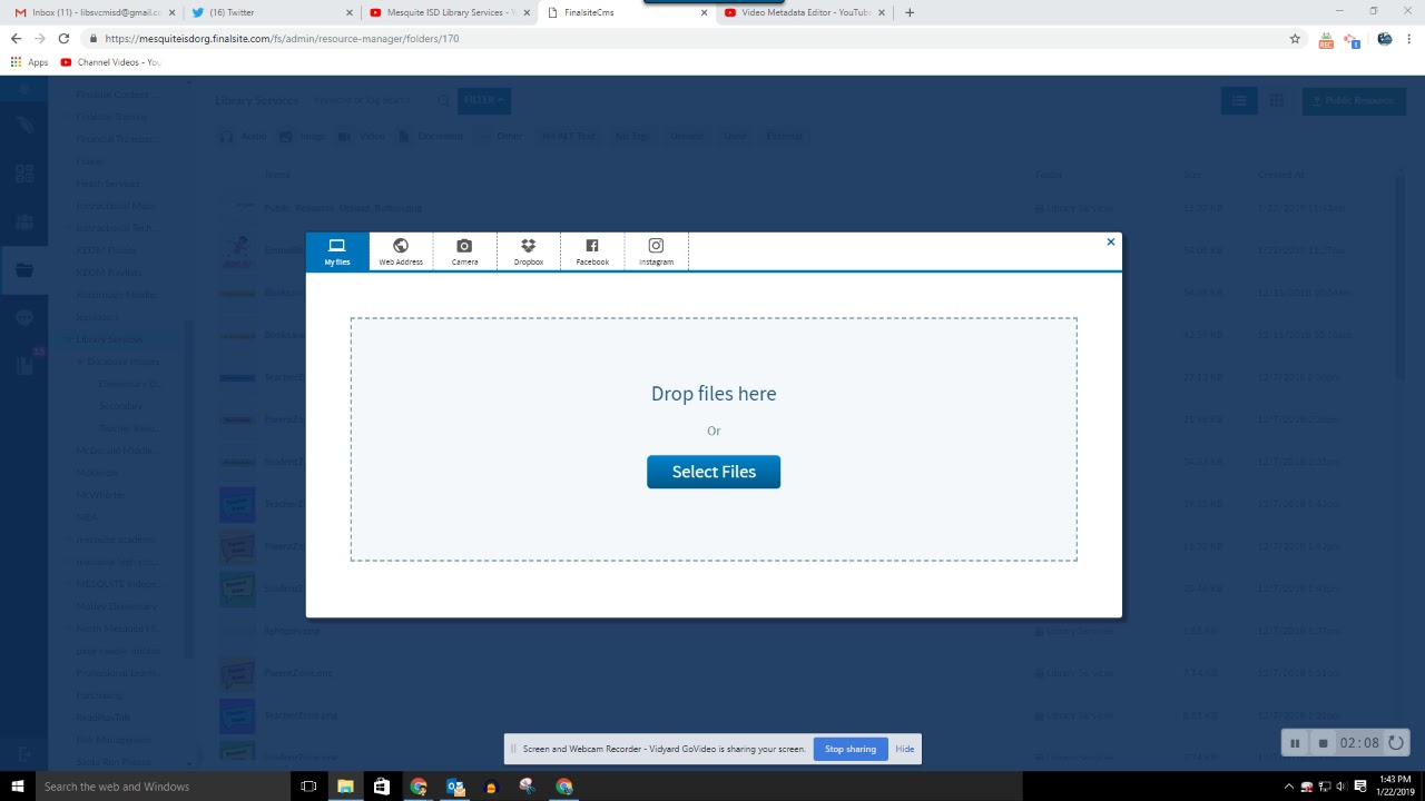 Website: Uploading Pictures and Video to Resource Folders - YouTube