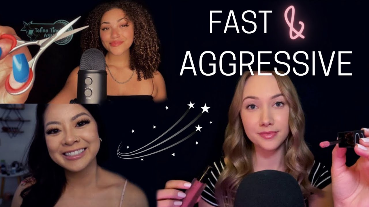 ASMR Fast & Aggressive | ft. Humbled Being & Telina Tingles ASMR - YouTube
