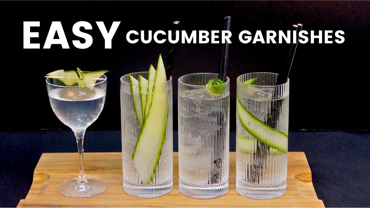 4 Easy Cucumber Cocktail Garnishes in Under 4 minutes! - YouTube