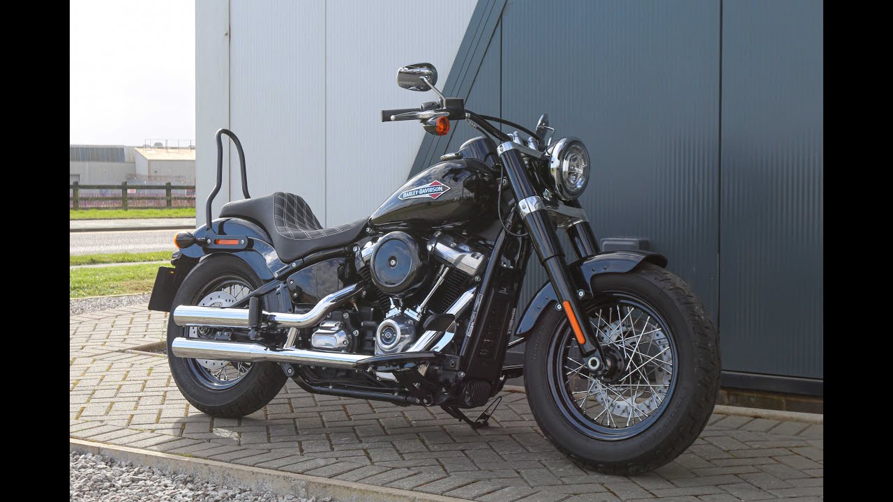 2021 Harley-Davidson FLSL Softail Slim in Vivid Black - YouTube