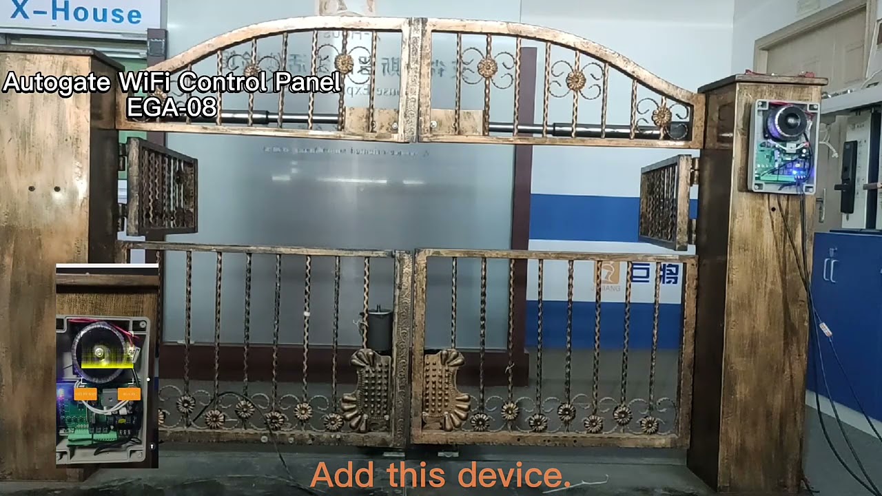 Wifi swing gate control panel EGA-08 - YouTube