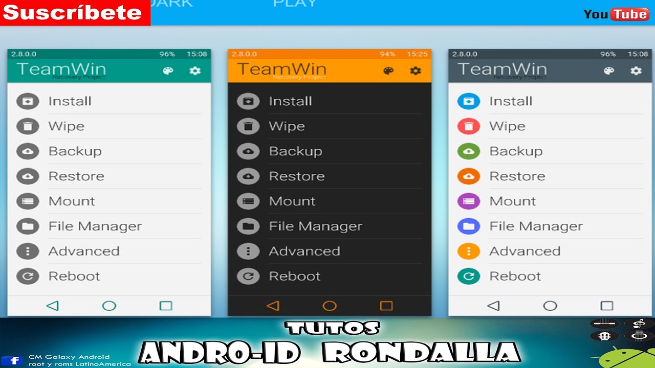 CAMBIA LA APARIENCIA DE TU RECOVERY TEAM WIN (TWRP) CON ESTOS TEMAS ...