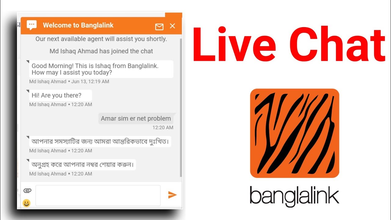 Banglalink Online Service Live Chat - YouTube