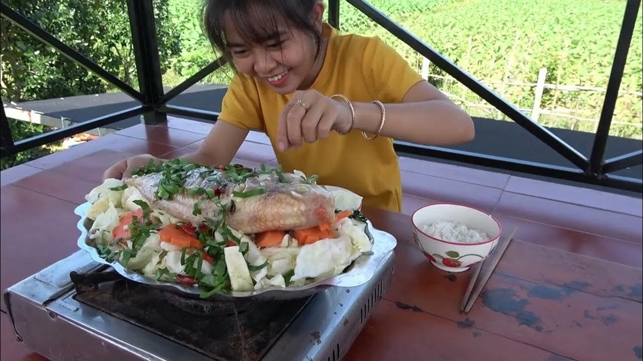 BẾP NHÀ LÚA TRỞ LẠI, CÁ HẤP KIỂU MỚI -T43 - YouTube