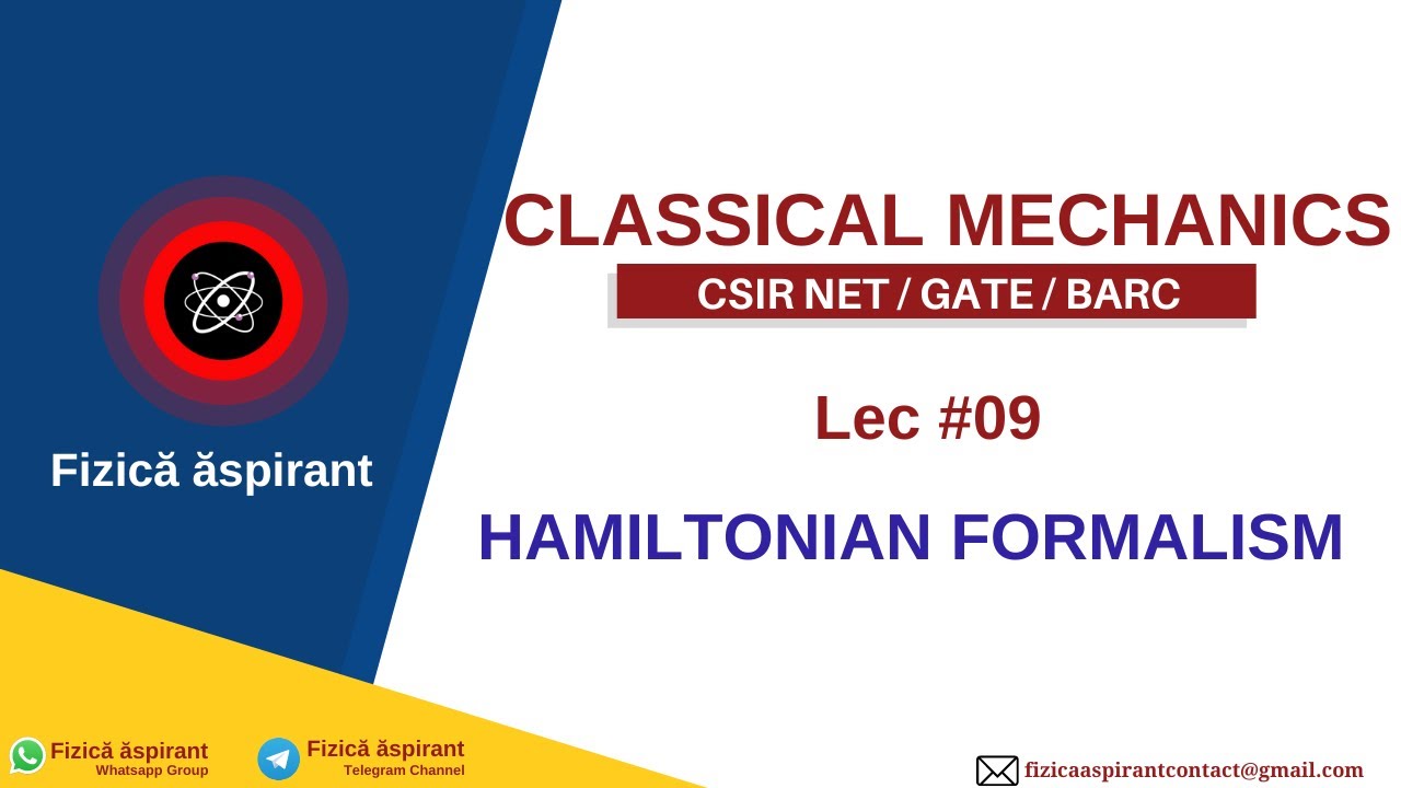 Hamiltonian Formalism | Classical Mechanics - YouTube