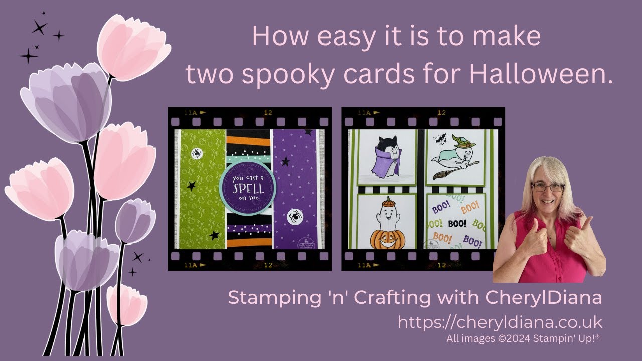 How to make two spooky greeting cards for Halloween. - YouTube