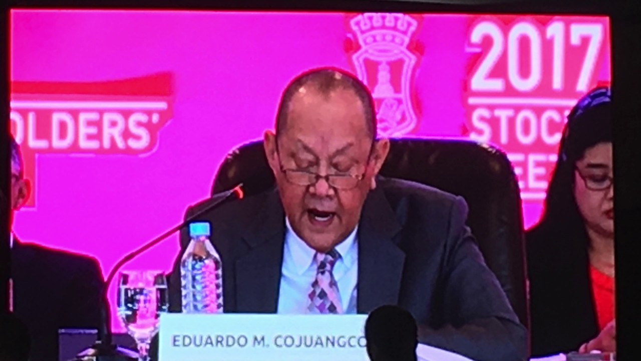 Danding Cojuangco in San Miguel Corp's annual stockholders meeting ...