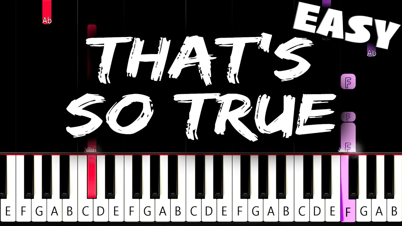 Gracie Abrams - That’s So True - EASY Piano Tutorial - YouTube