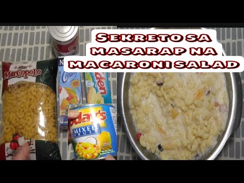 Sekreto sa malinamnam na MACARONI SALAD kahit tipid ang sangkap. - YouTube