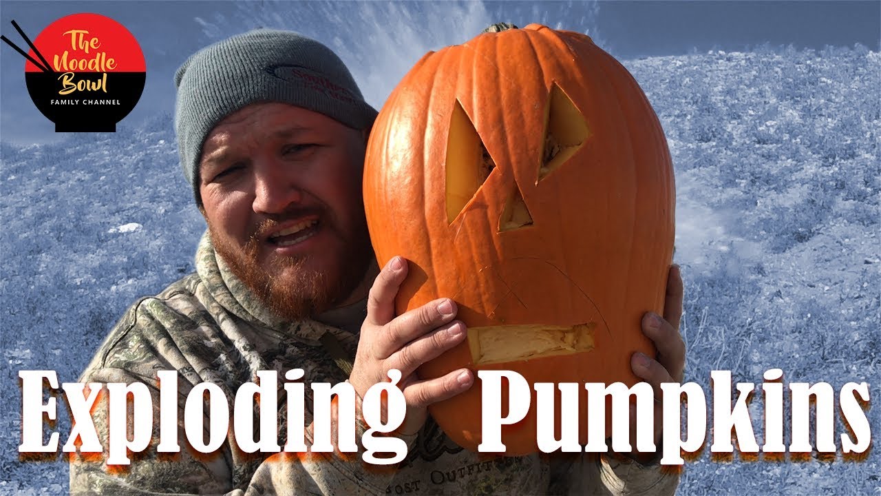 Exploding Pumpkin Challenge, Pumpkin Chuckin, Pumpkin Destruction, - YouTube