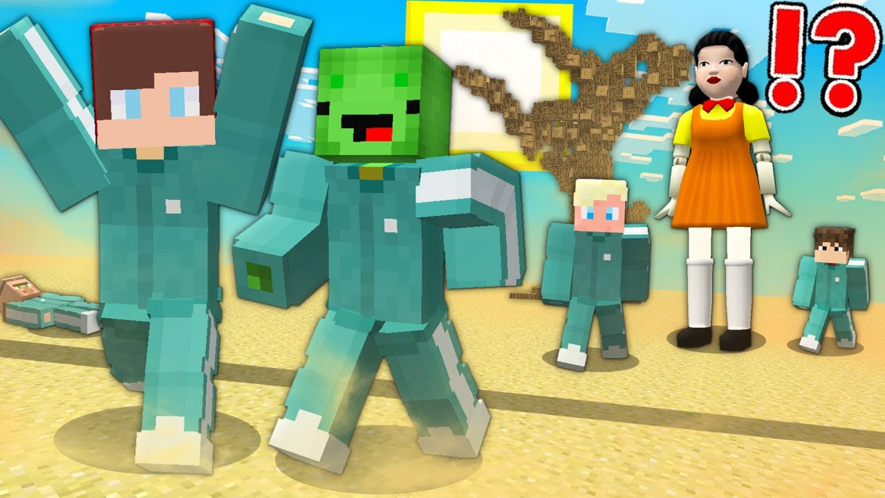 JJ And Mikey In a SQUID GAME Minecraft Challenge - Maizen Mizen JJ Mikey - YouTube