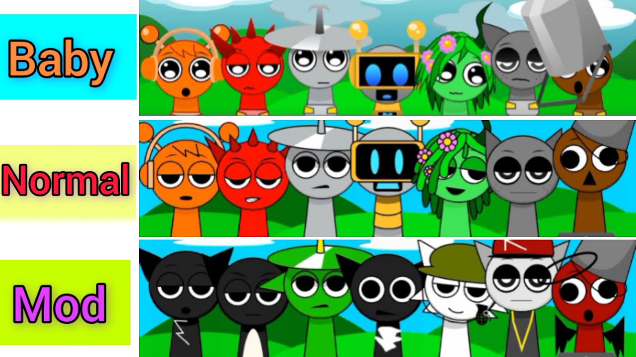 Incredibox Sprunki Mix: #Baby Phase, #Normal Phase, #Mod Phase Battle ...