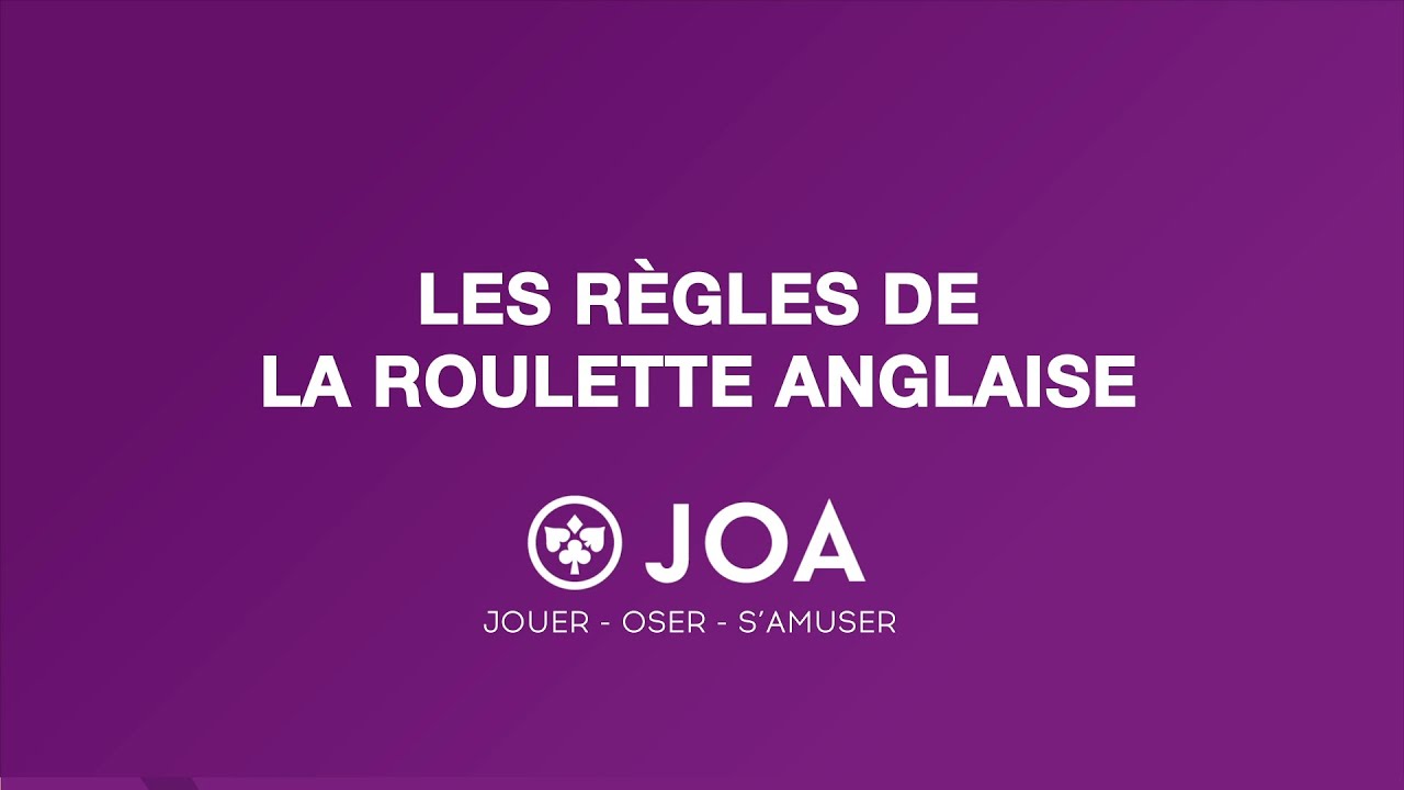 Les règles de la roulette anglaise - YouTube