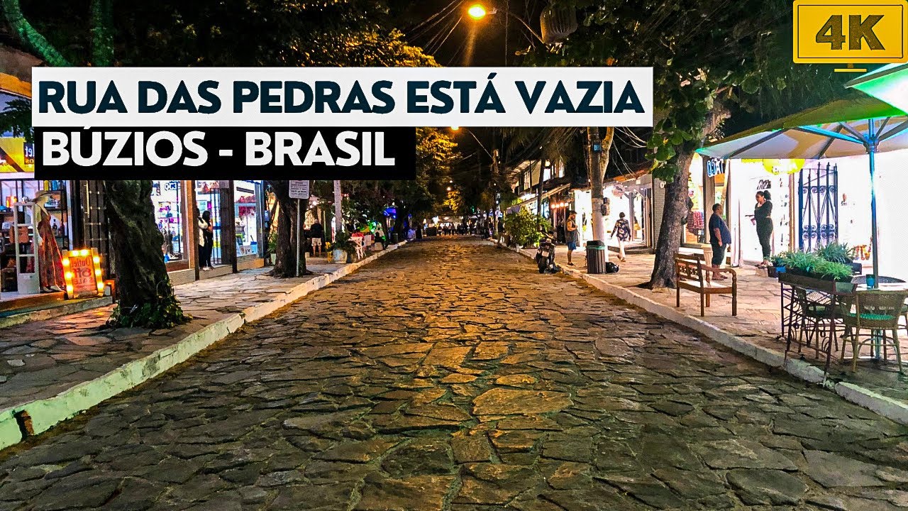 Rua das Pedras a noite l Centro de BÚZIOS - Walking Tour Búzios - YouTube