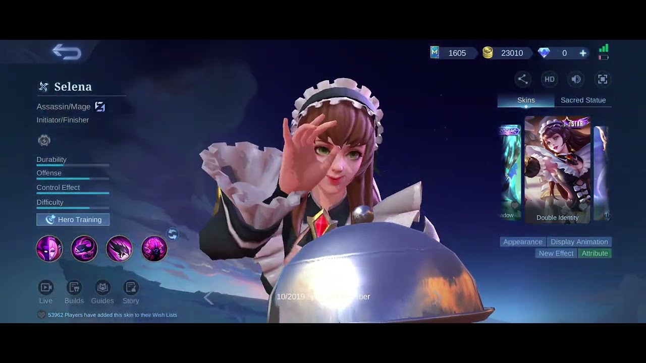 All Skins Of selena In Mobile legends Bang Bang Mlbb GamerVky7 - YouTube