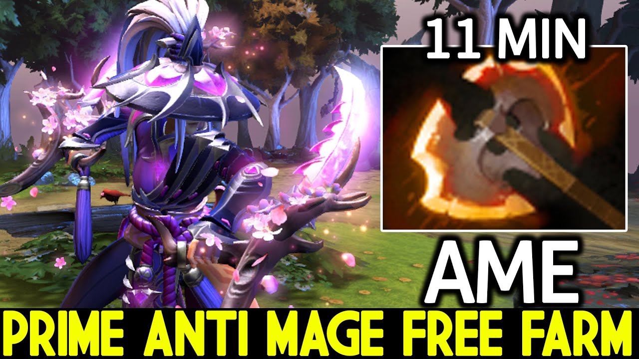 AME [Anti Mage] Prime AM Free Farm 11 Min Battle Fury Dota 2 - YouTube