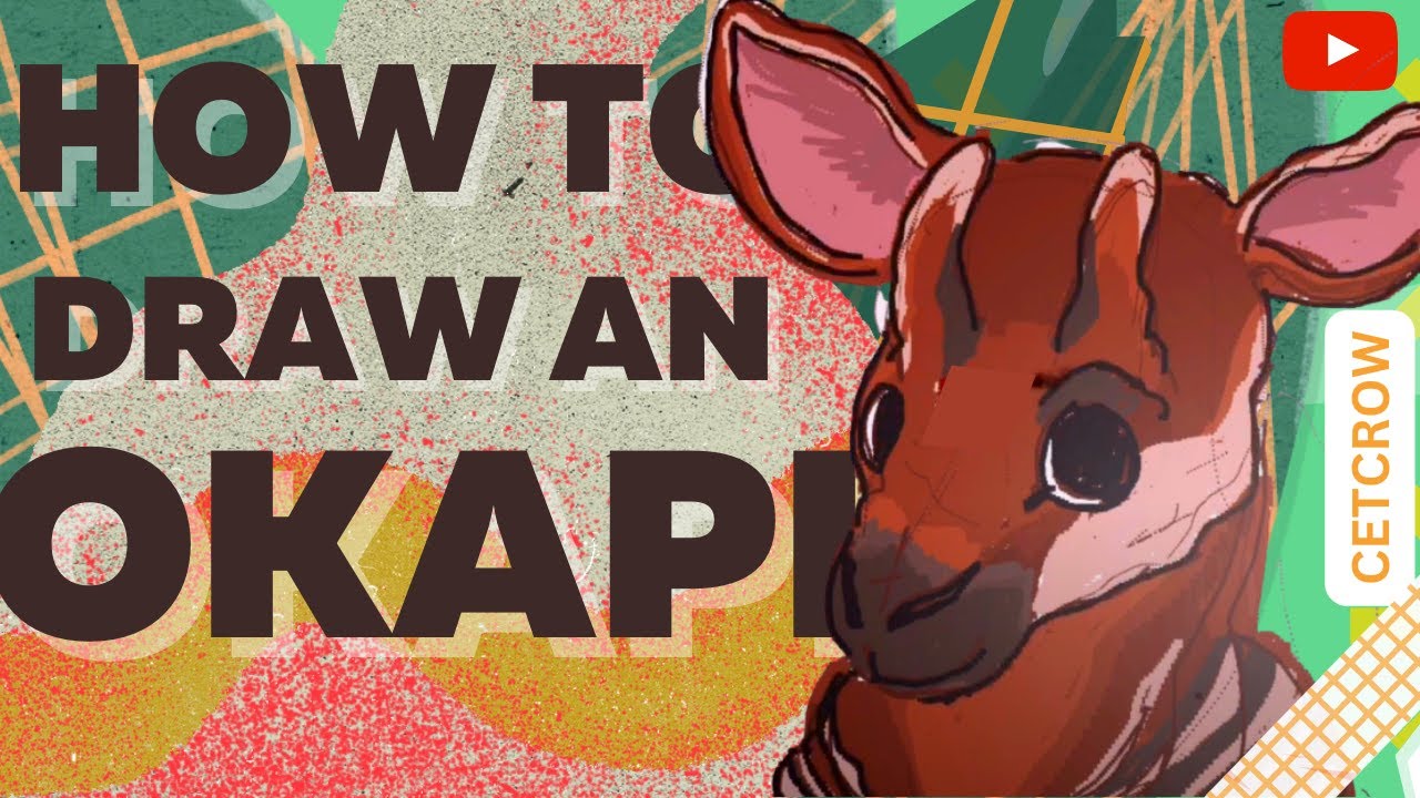how to draw an okapi - TUTORIAL (MEDIUM) - YouTube