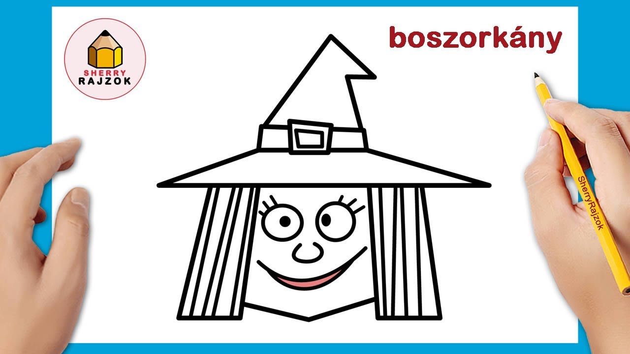 Hogyan rajzoljunk boszorkányt Halloweenre | Halloween Rajzok - YouTube