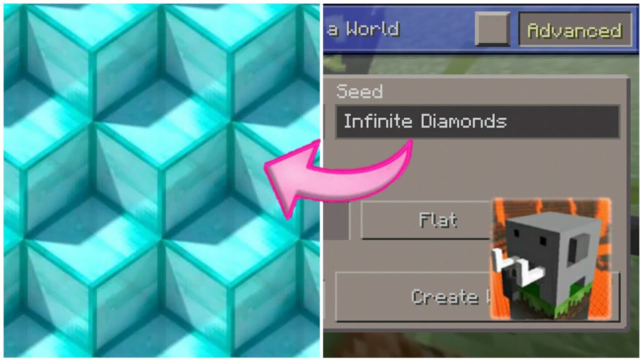 Infinite Diamonds Seed In Craftsman Building Craft - YouTube