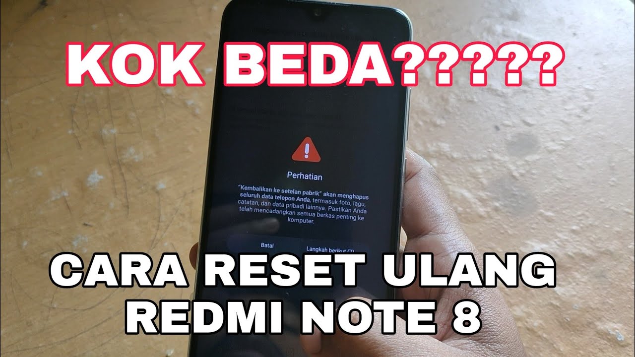 CARA RESET ULANG | KEMBALI KE SETELAN PABRIK XIAOMI REDMI NOTE 8 - YouTube