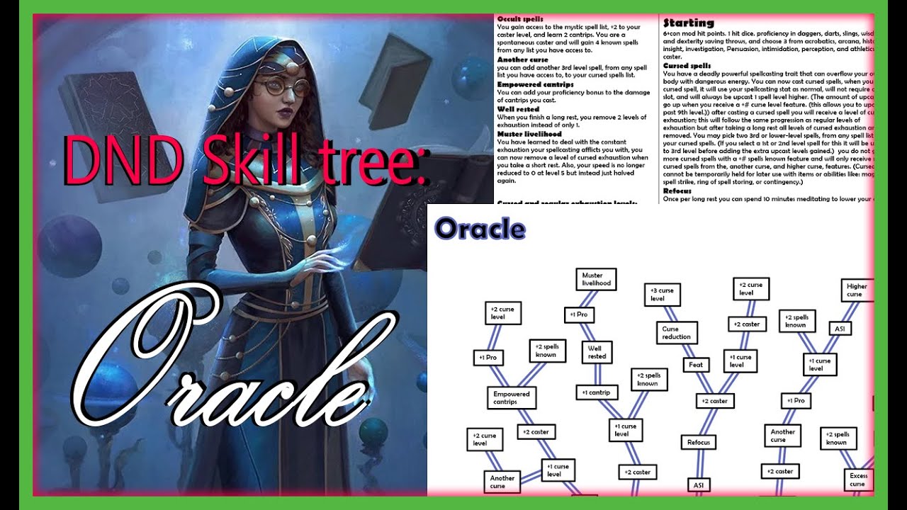 A DND version of Pathfinder's Oracle! (DST oracle class) - YouTube