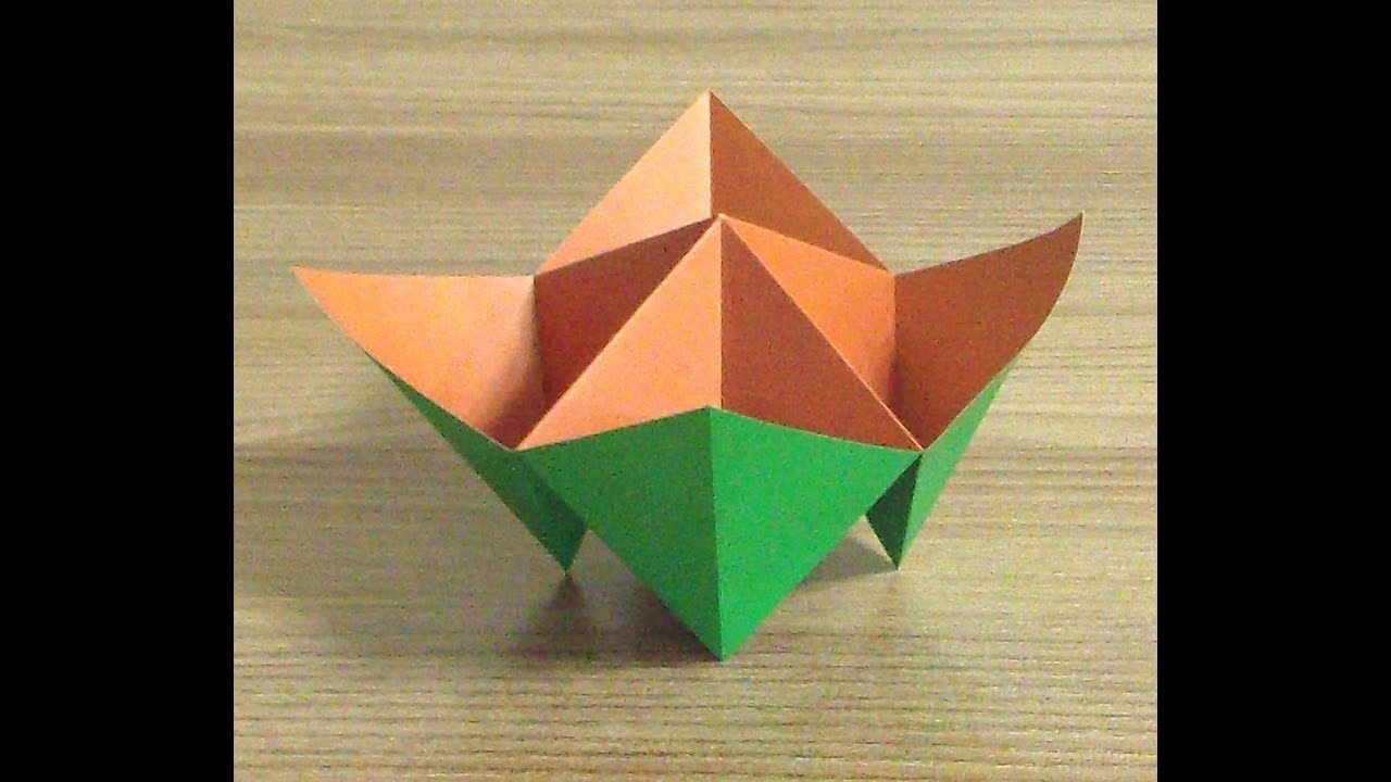 Origami Yapımı 11. Ders Origami Tuzluk - YouTube