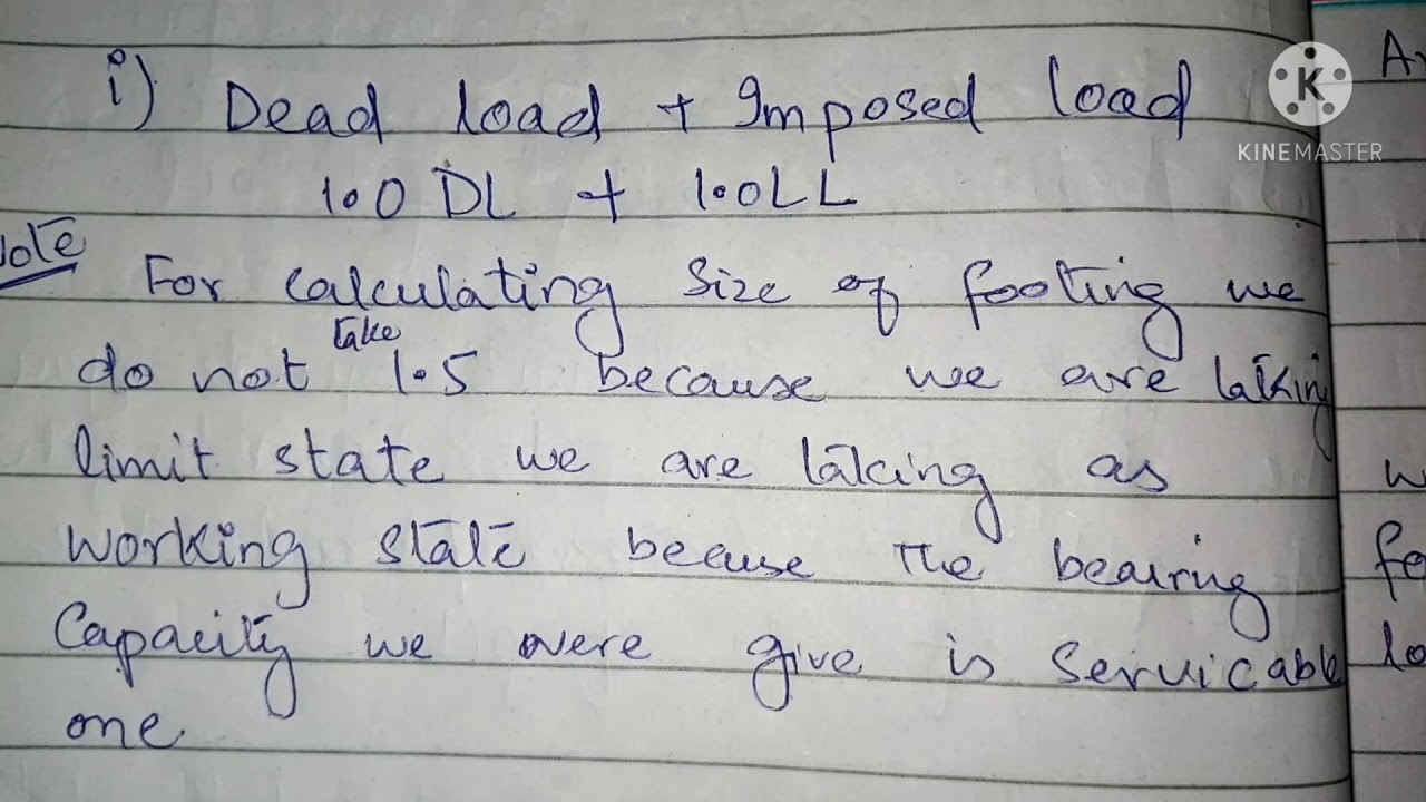 how to find load combination for foundation design || find load ...