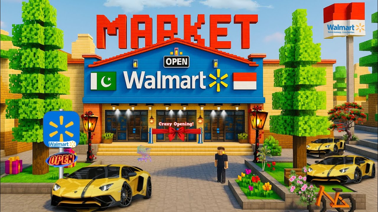 Grand Opening of Walmart for the First Time in Party Craft! 🛒🎉 | School ...