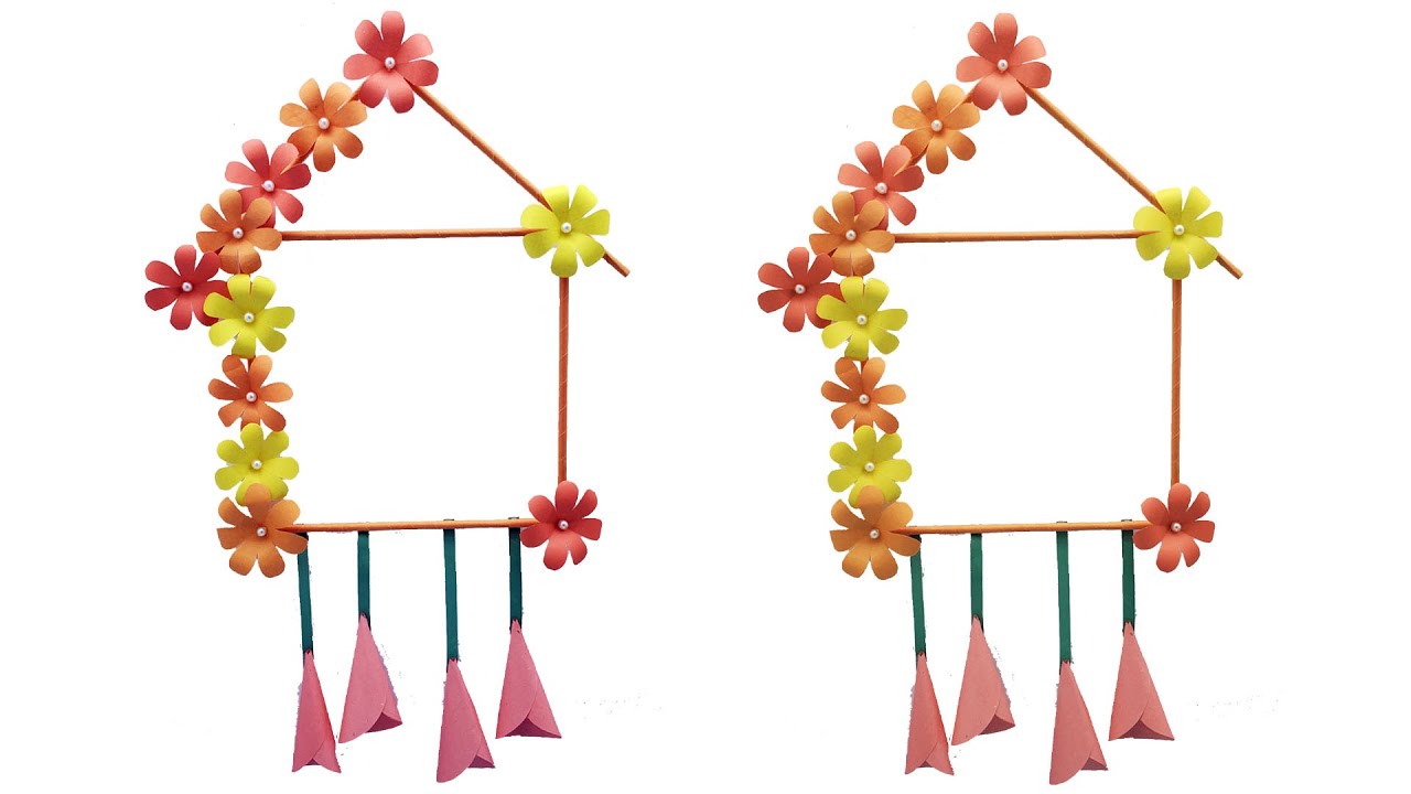 Easy Crafts With Paper | How To Make Easy Paper Wall Hanging 3 ...