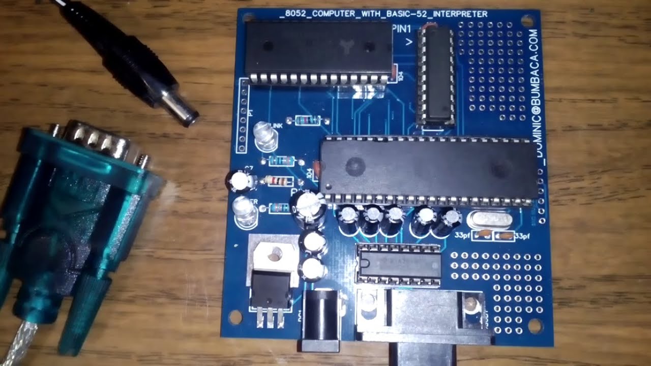 Testing 8052 computer with BASIC 52 interpreter via serial monitor ...