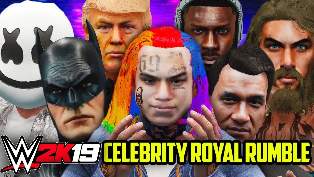 Wwe 2k19 30 Man Celebrity Royal Rumble Youtube