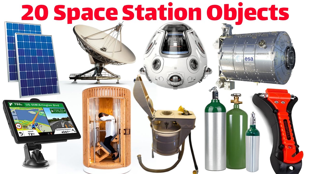 20 Space Station Objects Names | Learn Space Objects in English ...