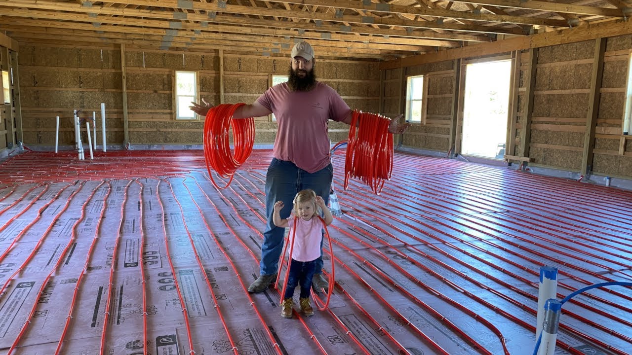 Radiant Heat Tubing Install in Our Barndo - Part 1 - YouTube