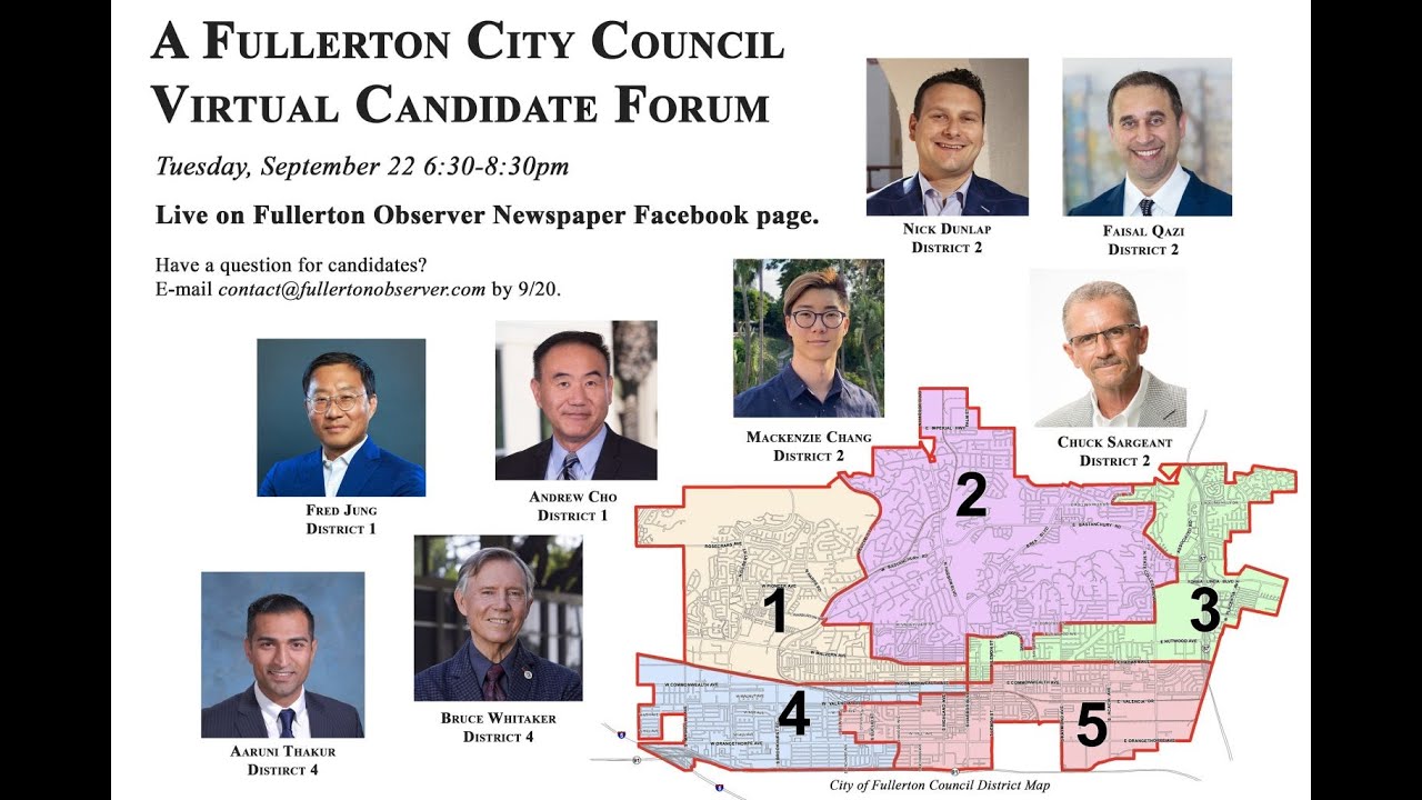 Fullerton City Council Candidate Forum (2020) - YouTube