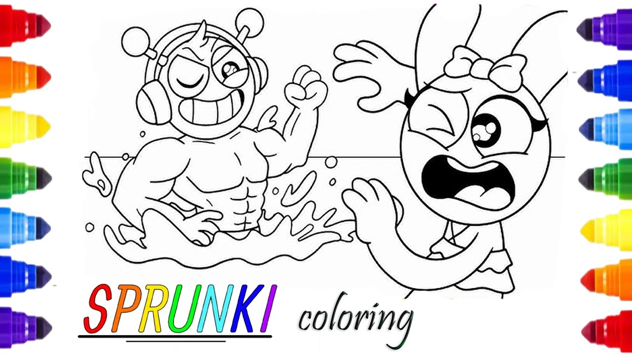 SPRUNKI Orena Аnd Pinky Awkward Moments Coloring SPRUNKI. GULSUMASMR ...