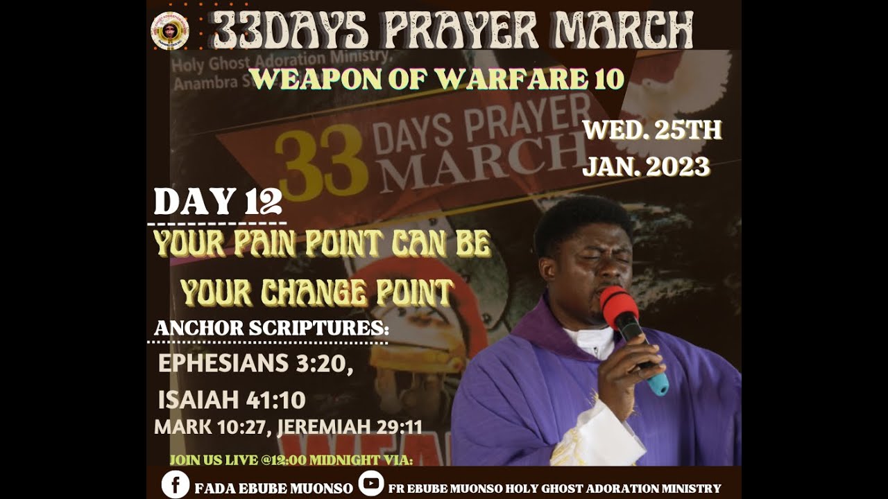 YOUR PAIN POINT CAN BE YOUR CHANGE POINT || DAY 12: 33 DAYS PRAYER ...