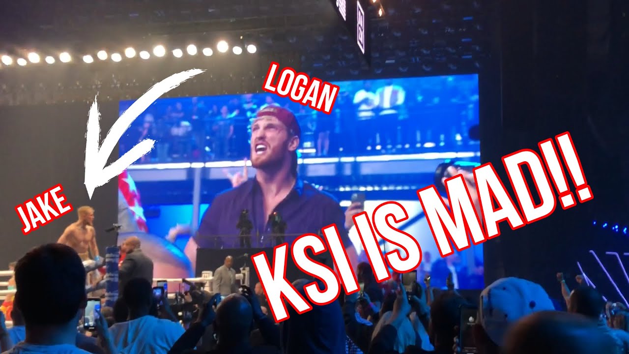 Jake Paul vs Gib Full Fight! RING SIDE (KSI GETS MAD!) - YouTube