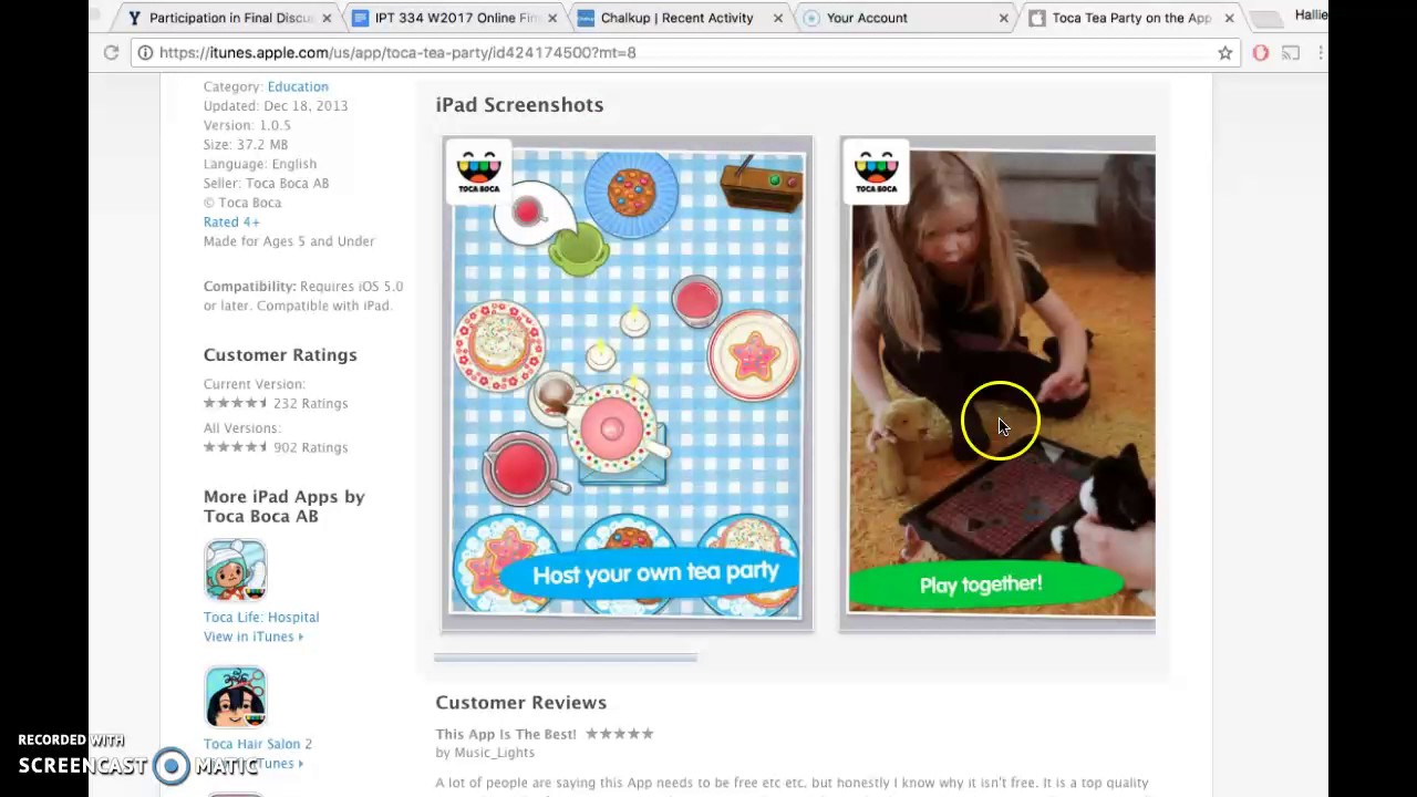 Toca Tea Party Review - YouTube