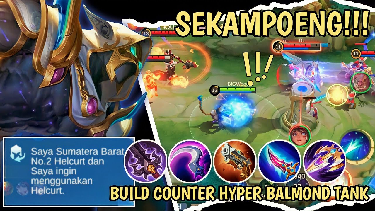 HELCURT BEST BUILD 2022 - BUILD COUNTER HYPER BALMOND TANK - MLBB - YouTube