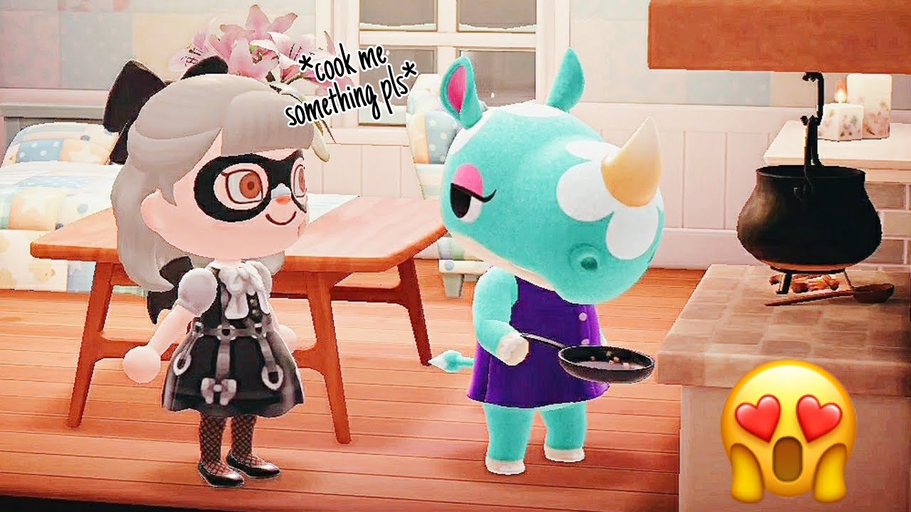 Do you ever wonder how a Villager cooks? Azalea cooks! | Animal ...