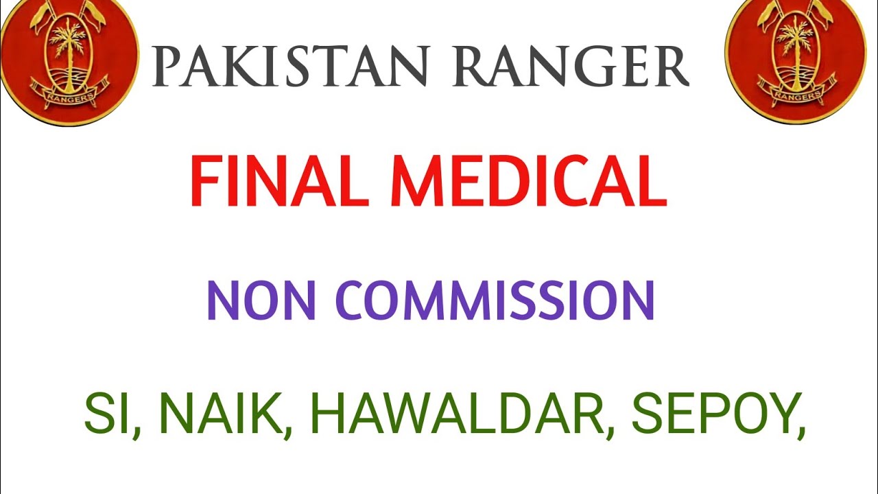 Pakistan Rangers Final Medical Si, Hawaldar, Naik, Sepoy, Rangers final ...