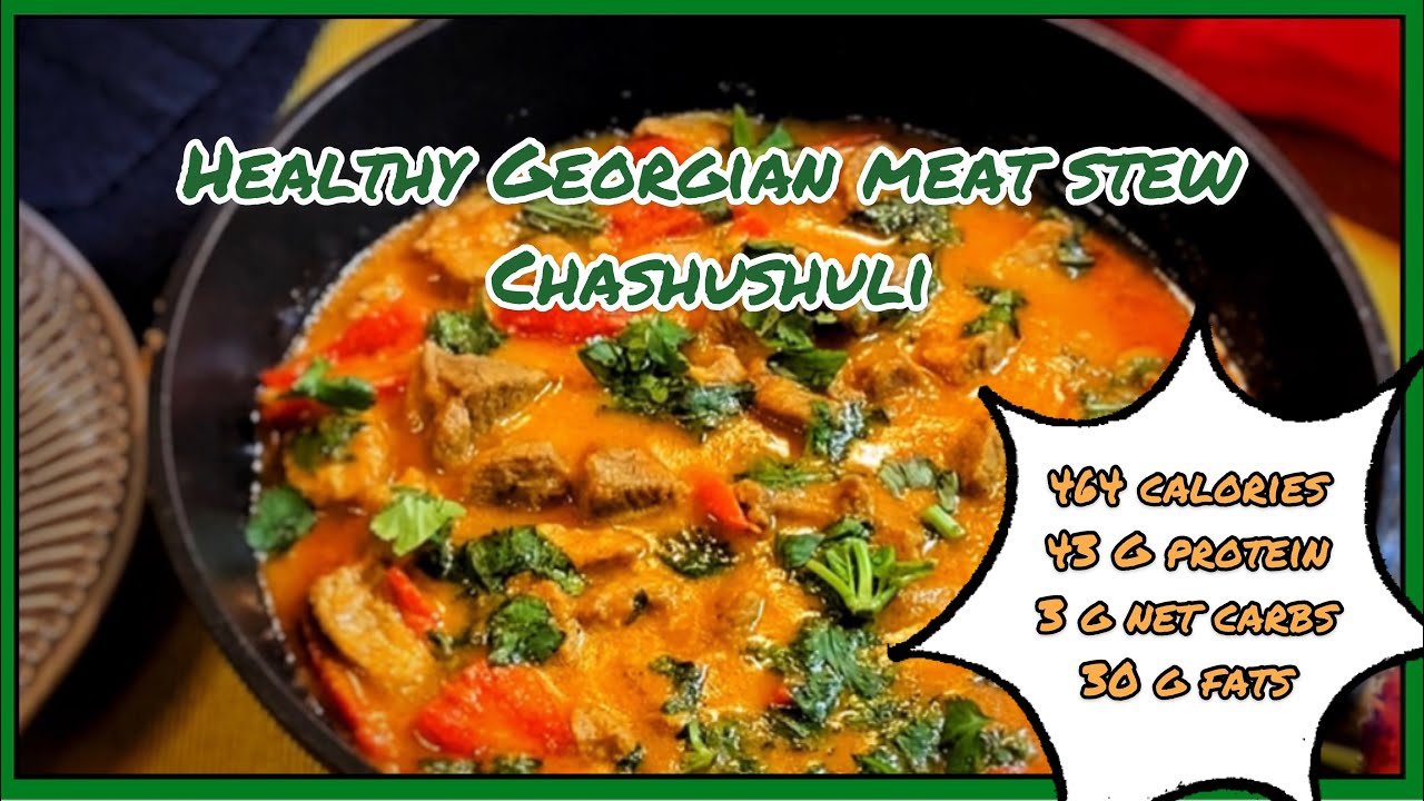 Keto lunch idea: healthy Georgian beef/veal stew - Chashushuli - YouTube