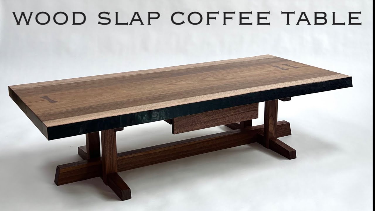 가구공방 욷은 - 오방골 우드슬랩 거실 테이블 | Ovangkol wood slap coffee table - YouTube