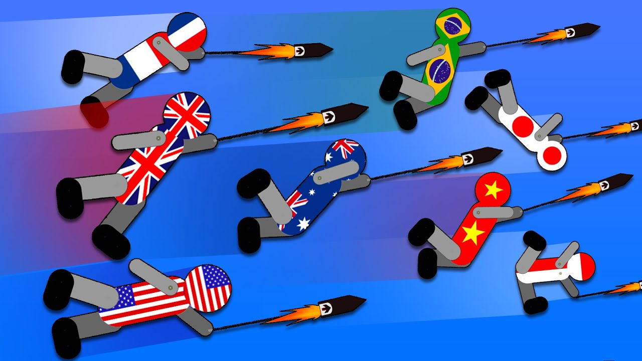 Rocket Long Jump Stickman Race - Watch Time Cup April - 60 Countries ...